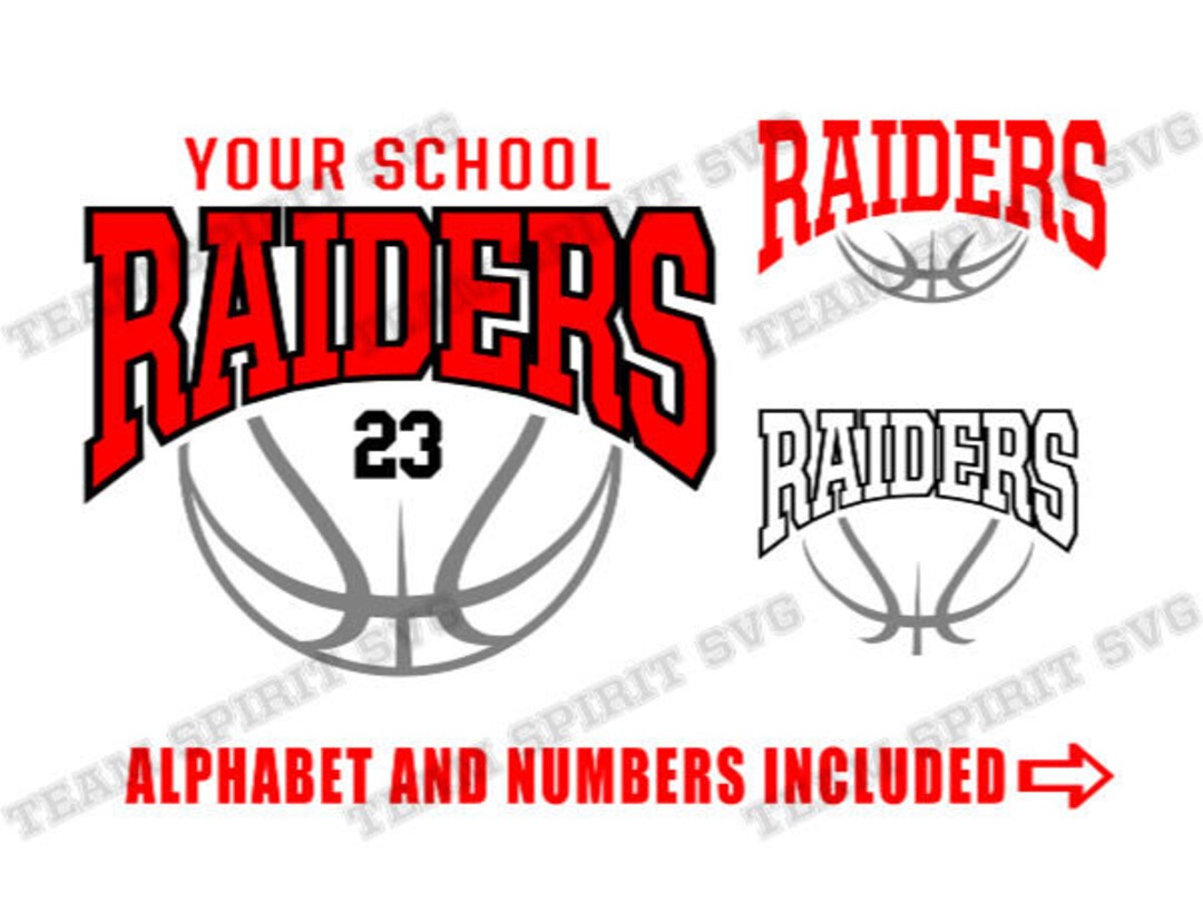 Raiders Basketball SVG Basketball Outline Download File DXF, EPS, Png ...