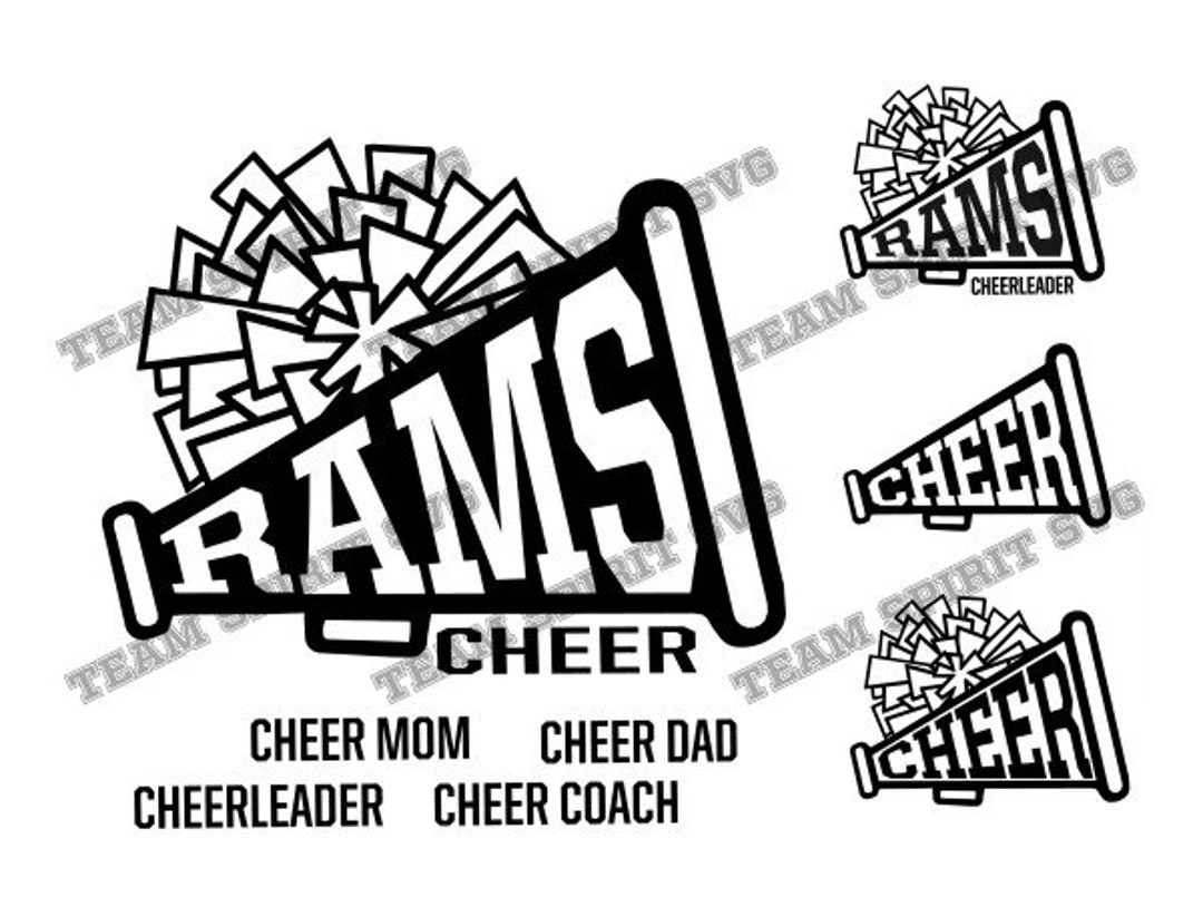 Rams Cheer Megaphone Download Files - Cheer Mom SVG, DXF, EPS ...