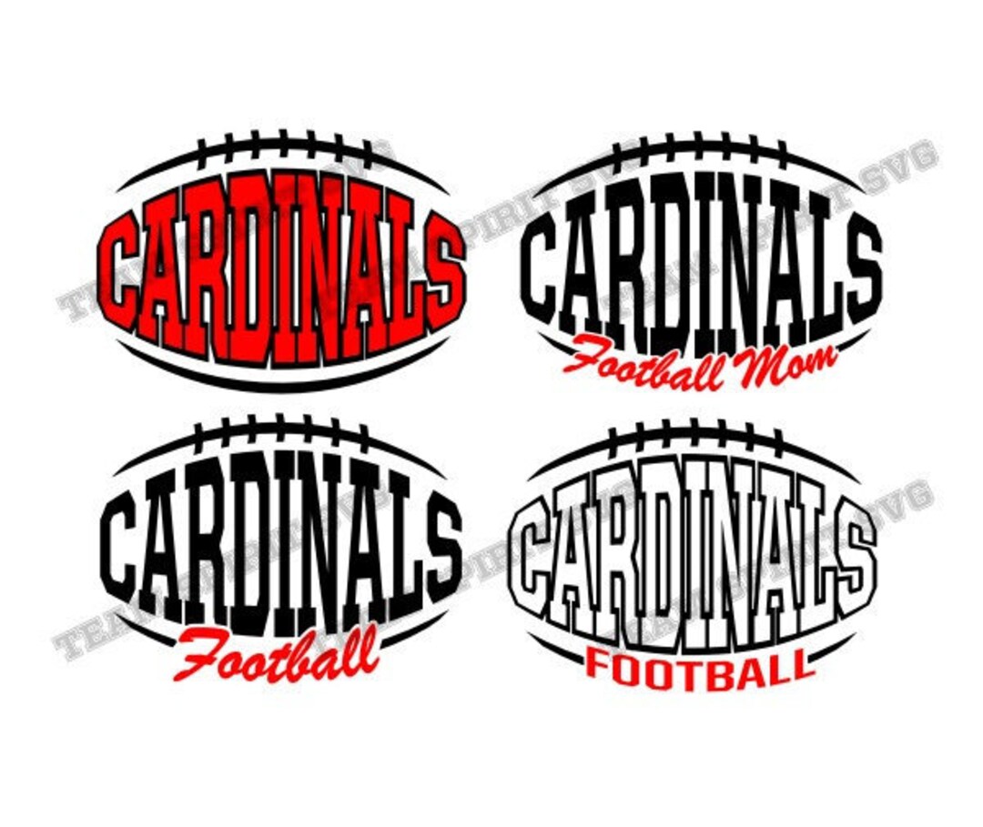 Cardinals Football SVG Football Mom Download Files DXF, EPS, Silhouette ...