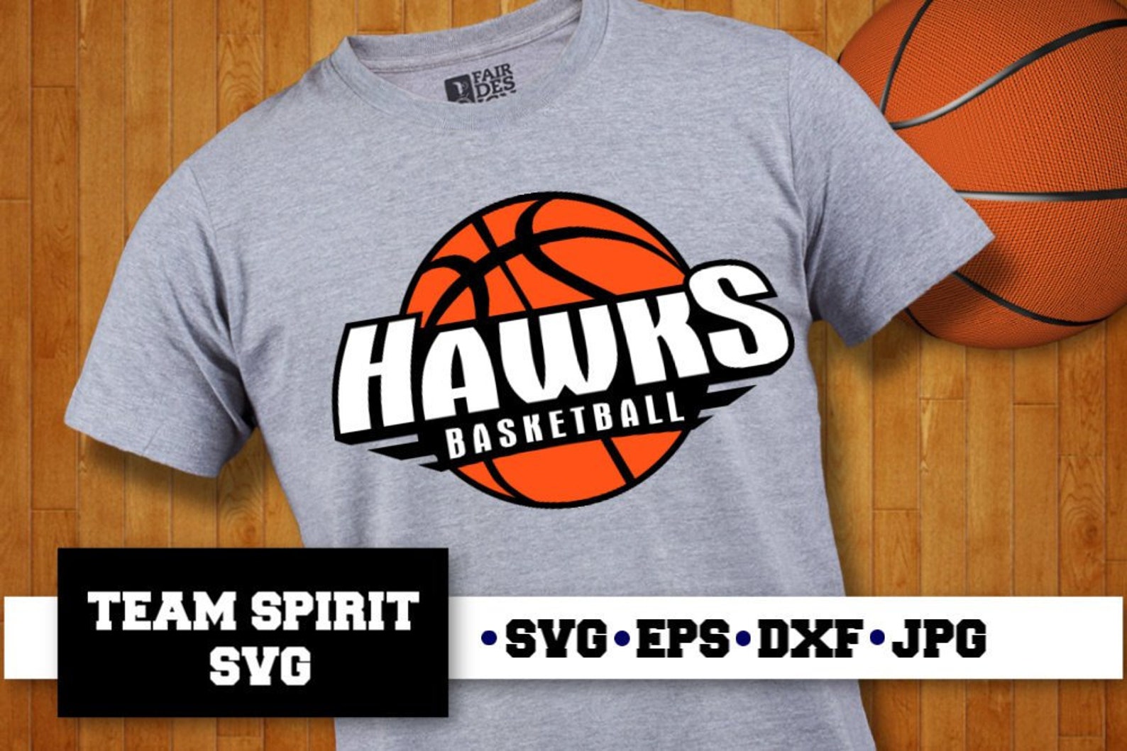 Basketball SVG Hawks Basketball Logo Design Download Files DXF, EPS ...