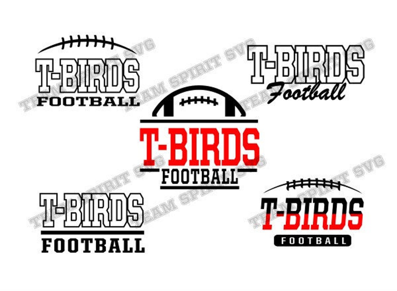 T-birds Football Bundle Download Files - SVG, DXF, EPS, Silhouette ...