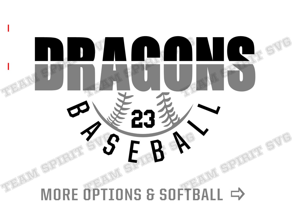 Dragons Baseball SVG Softball Download File Baseball Dxf, Eps, Png ...