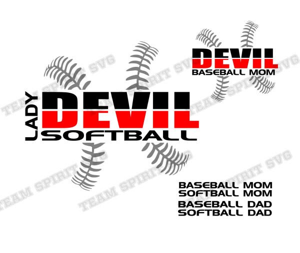 Devils Baseball Mom SVG Devils Softball Download Files | Etsy