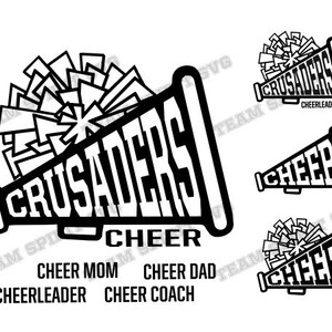 Crusaders Cheer Megaphone Download Files Cheer Mom SVG, DXF, EPS ...