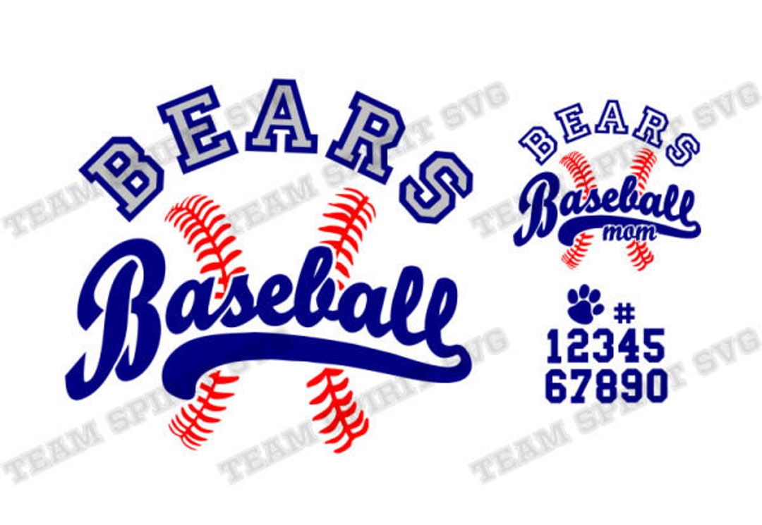Bears Baseball SVG Softball Mom Download Files Baseball Laces Svg Diy ...