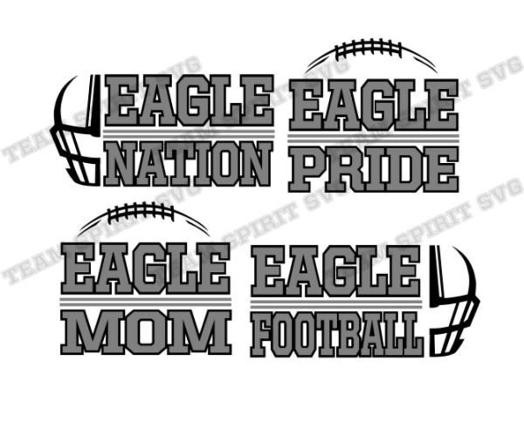 Eagles Football SVG Eagle Nation Svg Download Files DXF EPS Silhouette ...