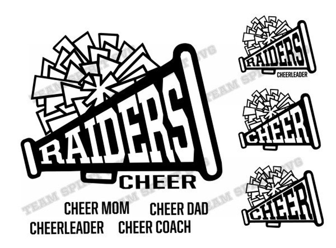 Raiders Cheer SVG Megaphone Download Files - Cheer Mom DXF, EPS ...