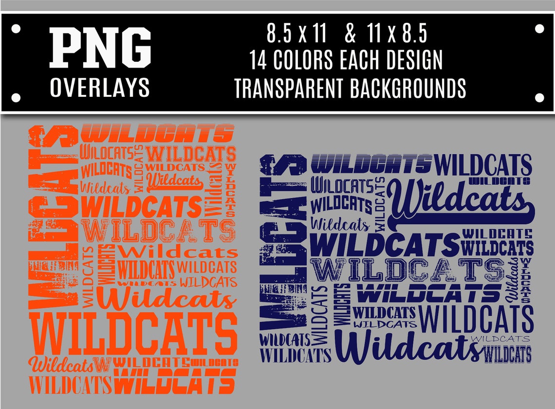Wildcats Digital Paper Team Colors JPEG 300 Dpi Wildcats Word Cloud Png ...