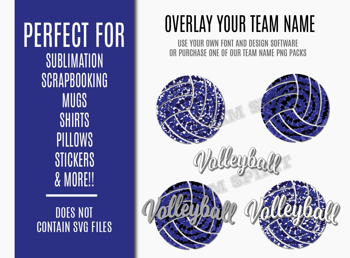Tie Dye Volleyball Sublimation Pack Blue Volleyball Sublimation Shirt ...