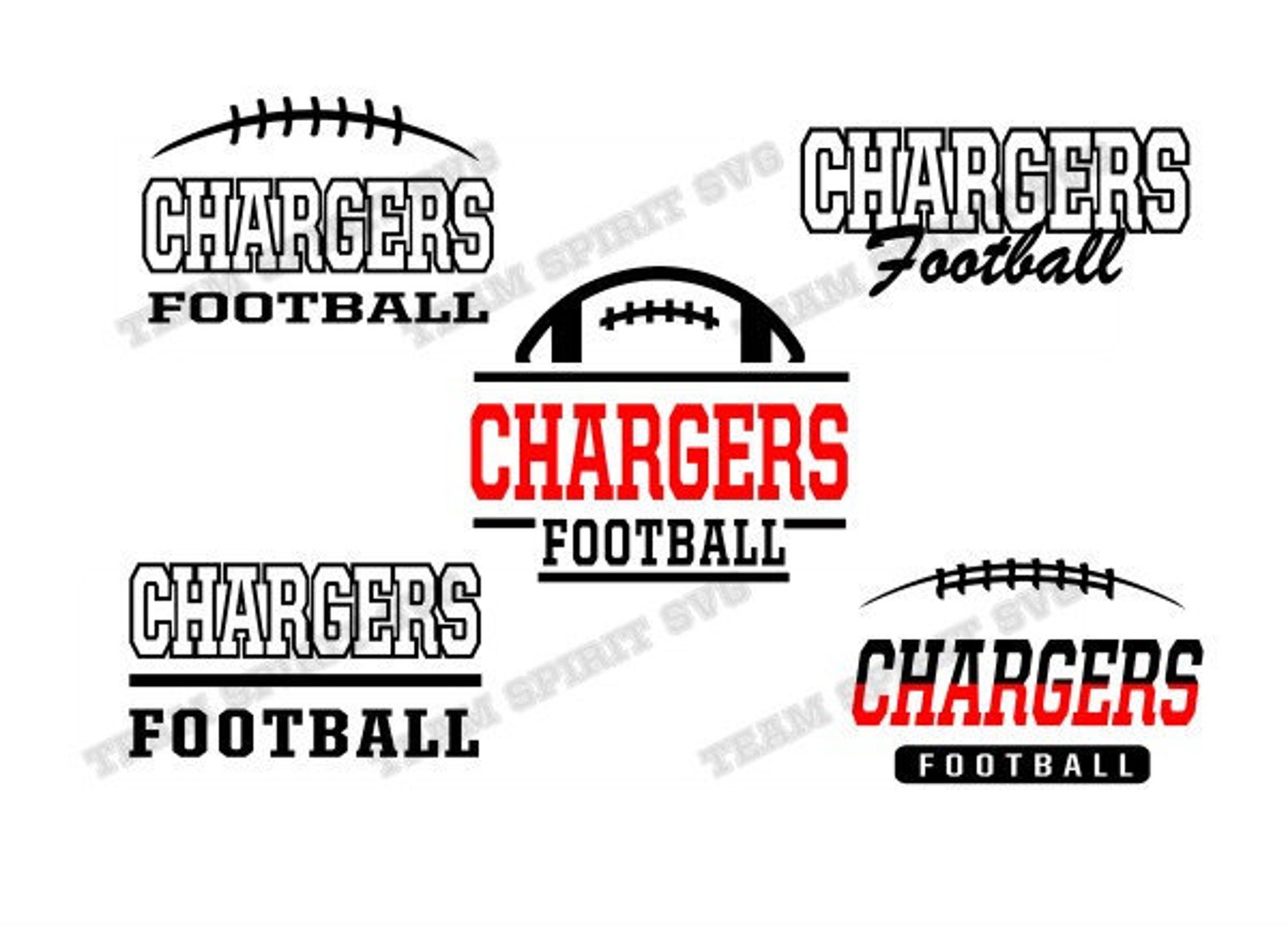 Chargers Football Pack Download Files Football SVG DXF | Etsy