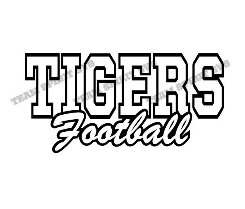 Tigers Football Download Files - SVG, DXF, EPS, Silhouette Studio ...