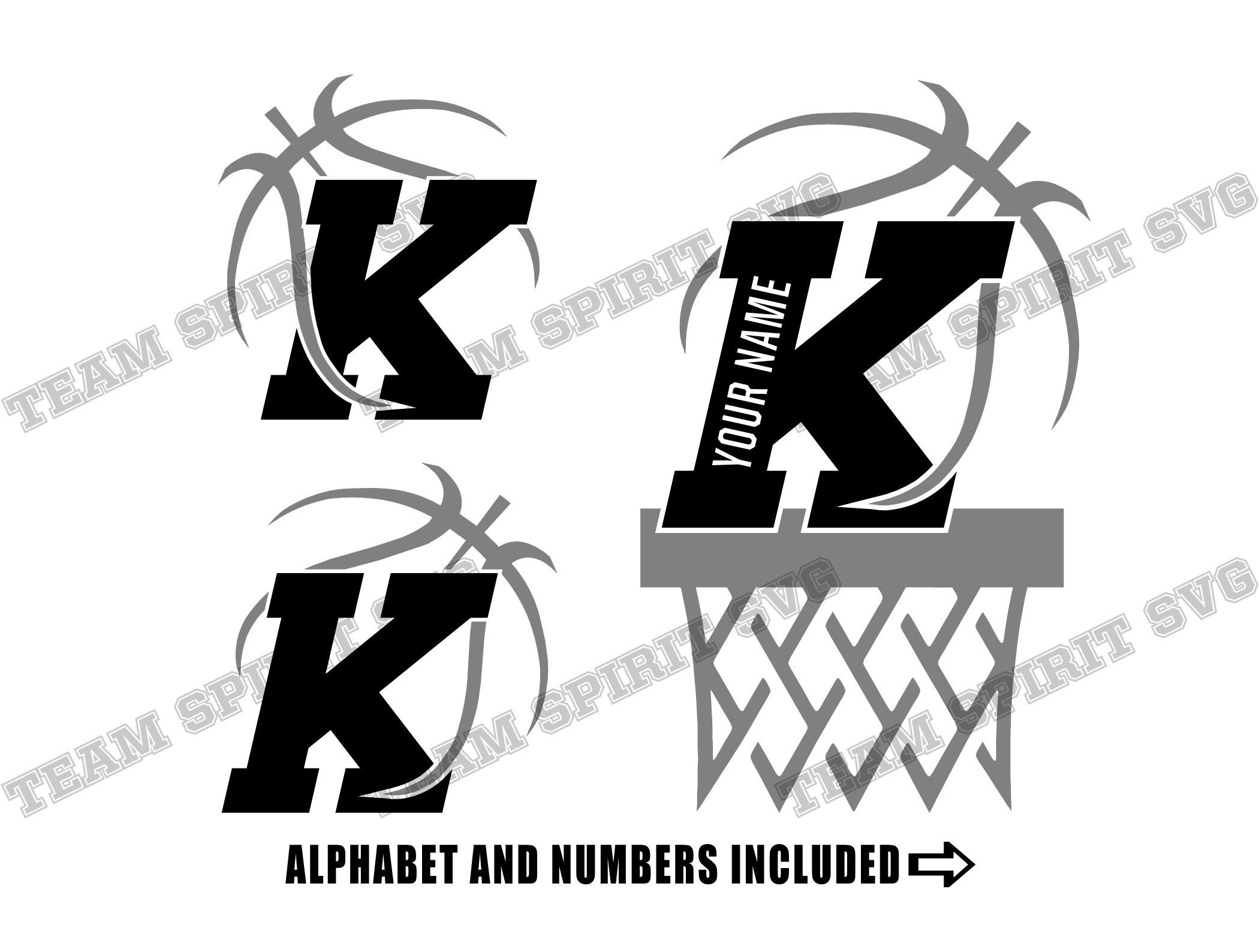 Basketball SVG Basketball Letter K Download File Basketball | Etsy