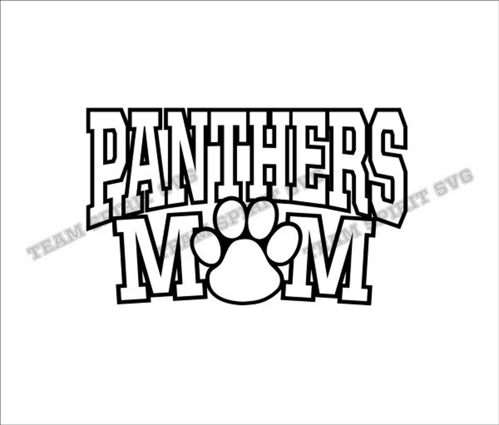 Panthers Mom With Paw Download Files SVG DXF EPS - Etsy