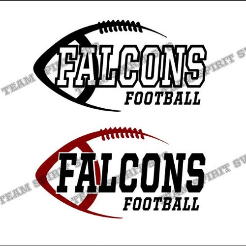 Falcon Football SVG Football Outline Download Files DXF EPS - Etsy