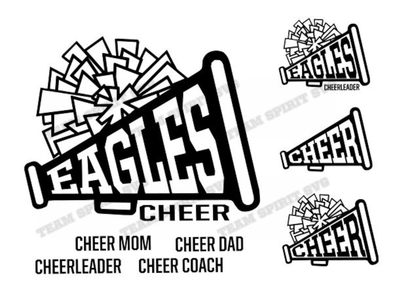 Eagles Cheer Megaphone Download Files - Cheer Mom SVG, DXF, EPS ...