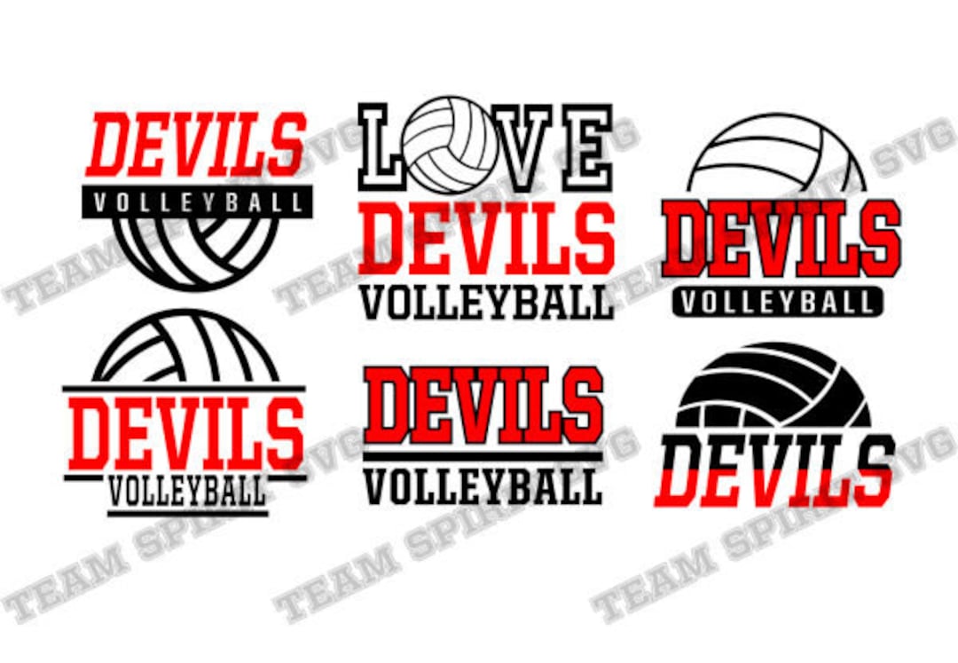 Devils Volleyball Bundle SVG Devil Volleyball Design Download File DXF ...