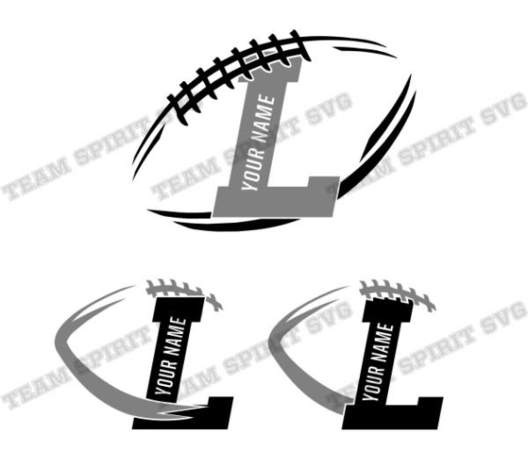 Football SVG Custom Your Football Team Download Files Letter L With ...