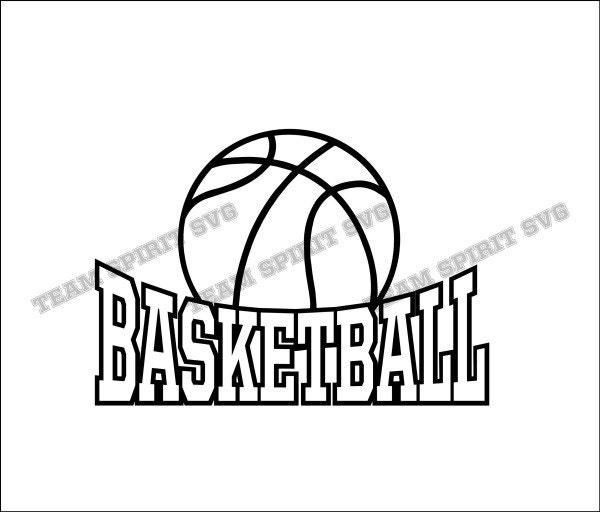 Basketball Word Download Files SVG DXF EPS Silhouette | Etsy