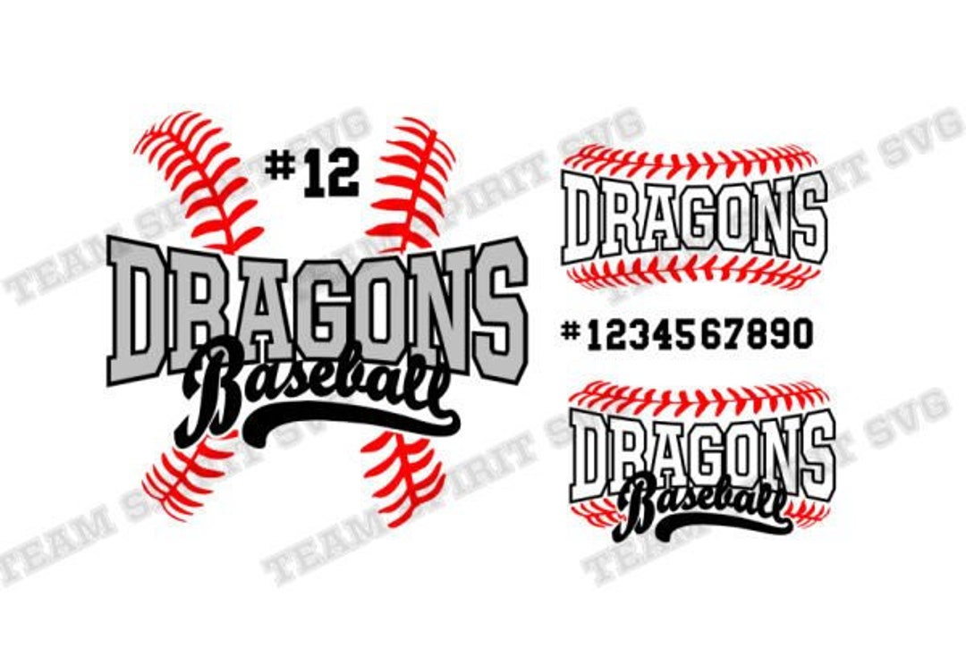 Dragons Baseball SVG Laces Download Files Baseball Swoosh Svg DXF, EPS ...