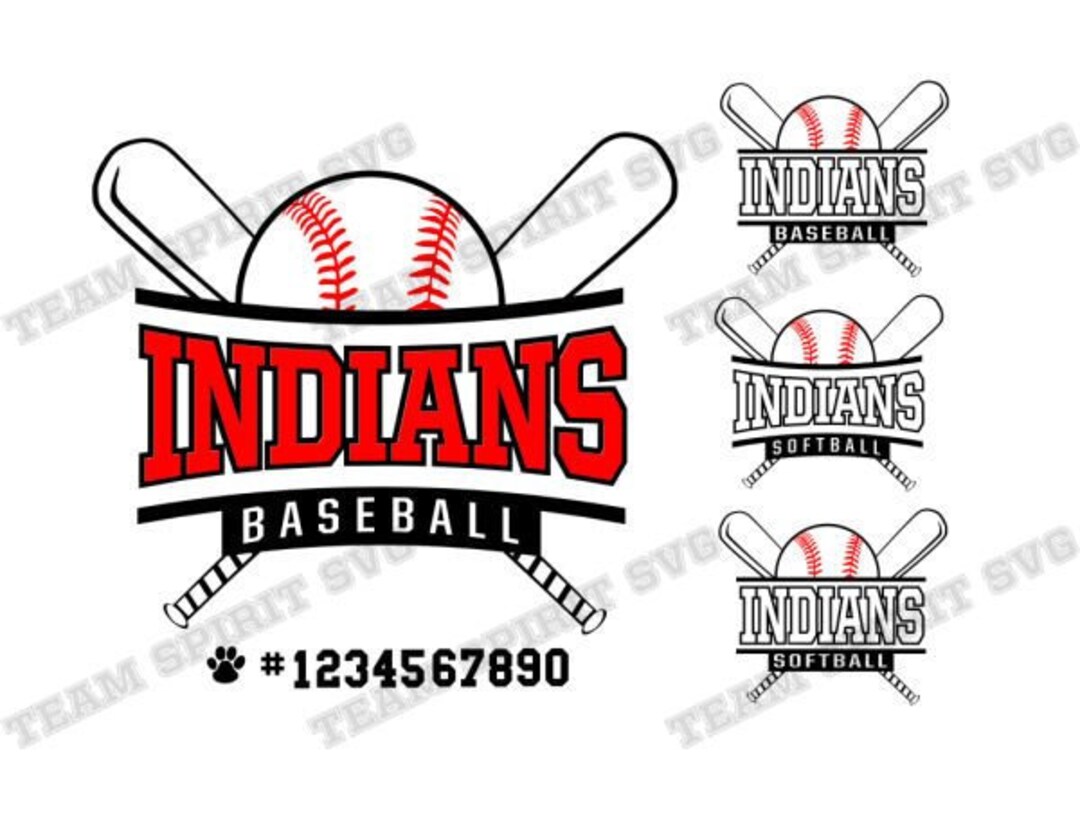 Indians Baseball SVG Indians Baseball Bat Download Files Dxf Eps ...