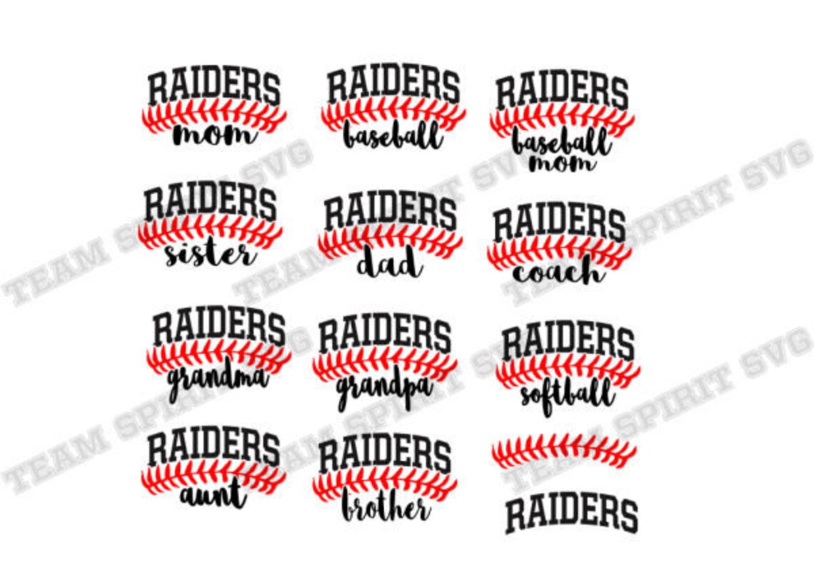 Baseball SVG Raiders Svg Baseball Laces Download File Dxf Eps ...