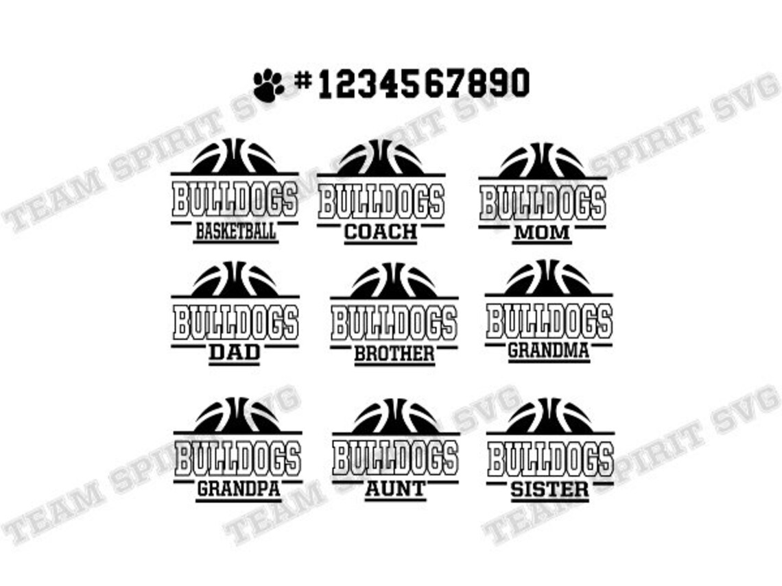 Bulldogs Basketball SVG Basketball Family Download File DXF | Etsy