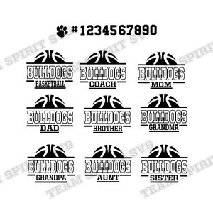 Bulldogs Basketball SVG Basketball Family Download File DXF EPS Png ...
