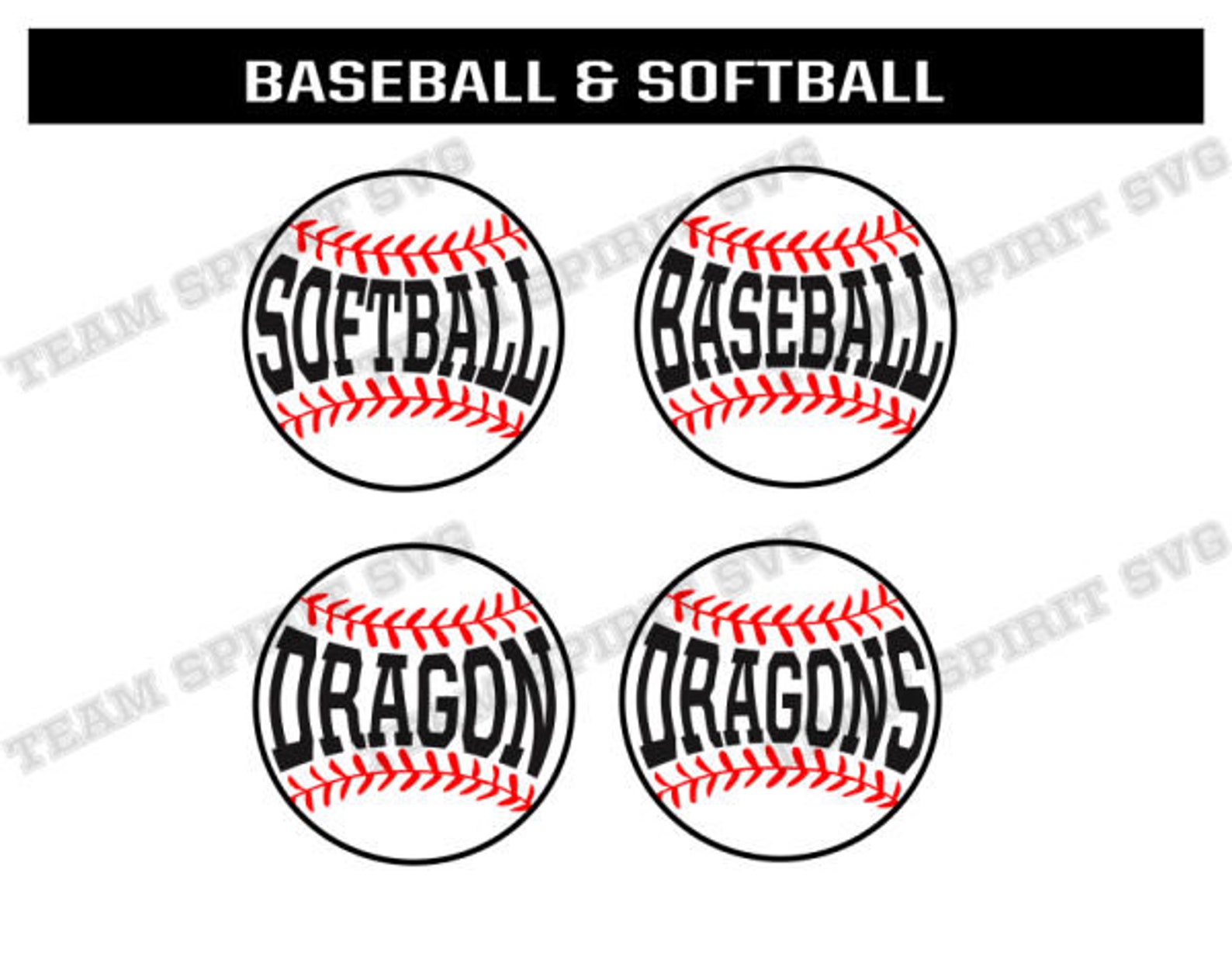 Dragons Baseball SVG Softball Download Files Baseball Laces Svg DXF ...