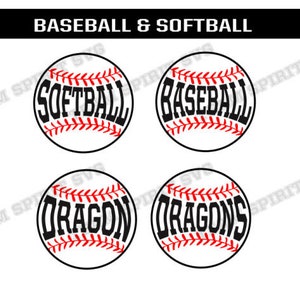 Dragons Baseball SVG Softball Download Files Baseball Laces Svg DXF ...