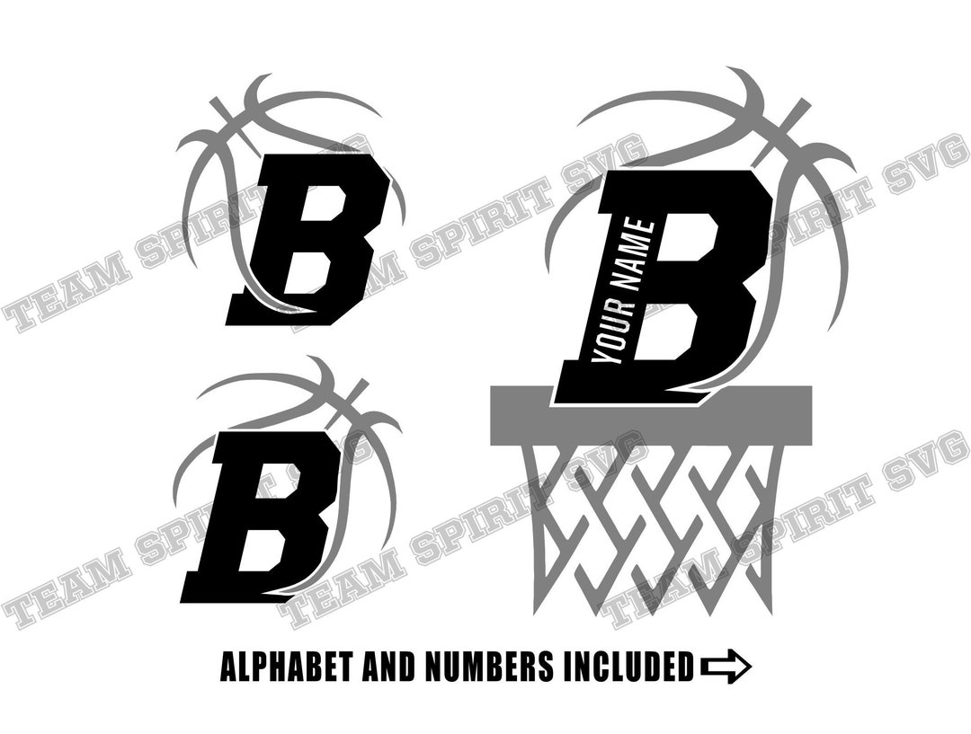 Basketball SVG Basketball Letter B Download File Basketball Net DXF EPS ...