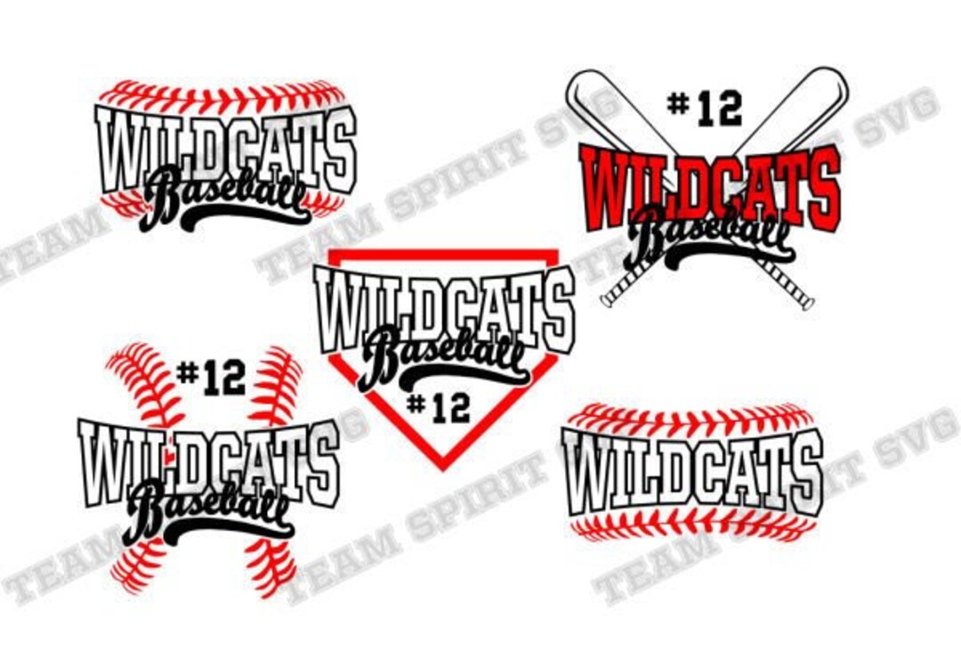 Wildcats Baseball SVG Bundle Baseball Pack DXF, EPS, Silhouette Studio ...