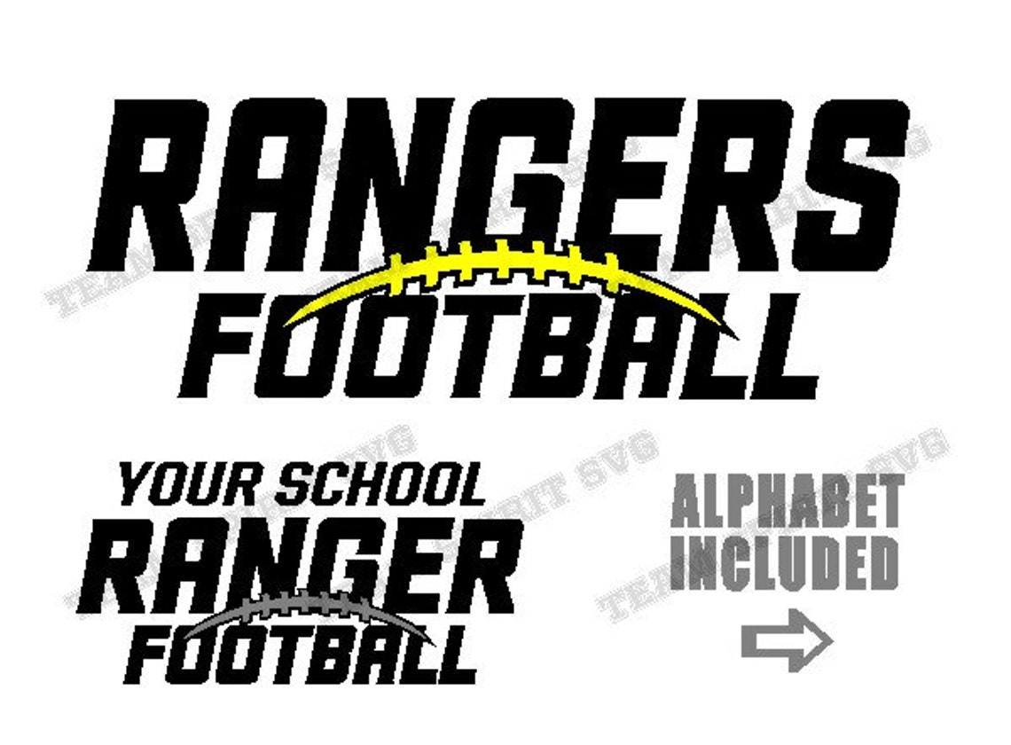 Ranger Football SVG Rangers Football Lace Svg Dxf Eps Png Football ...