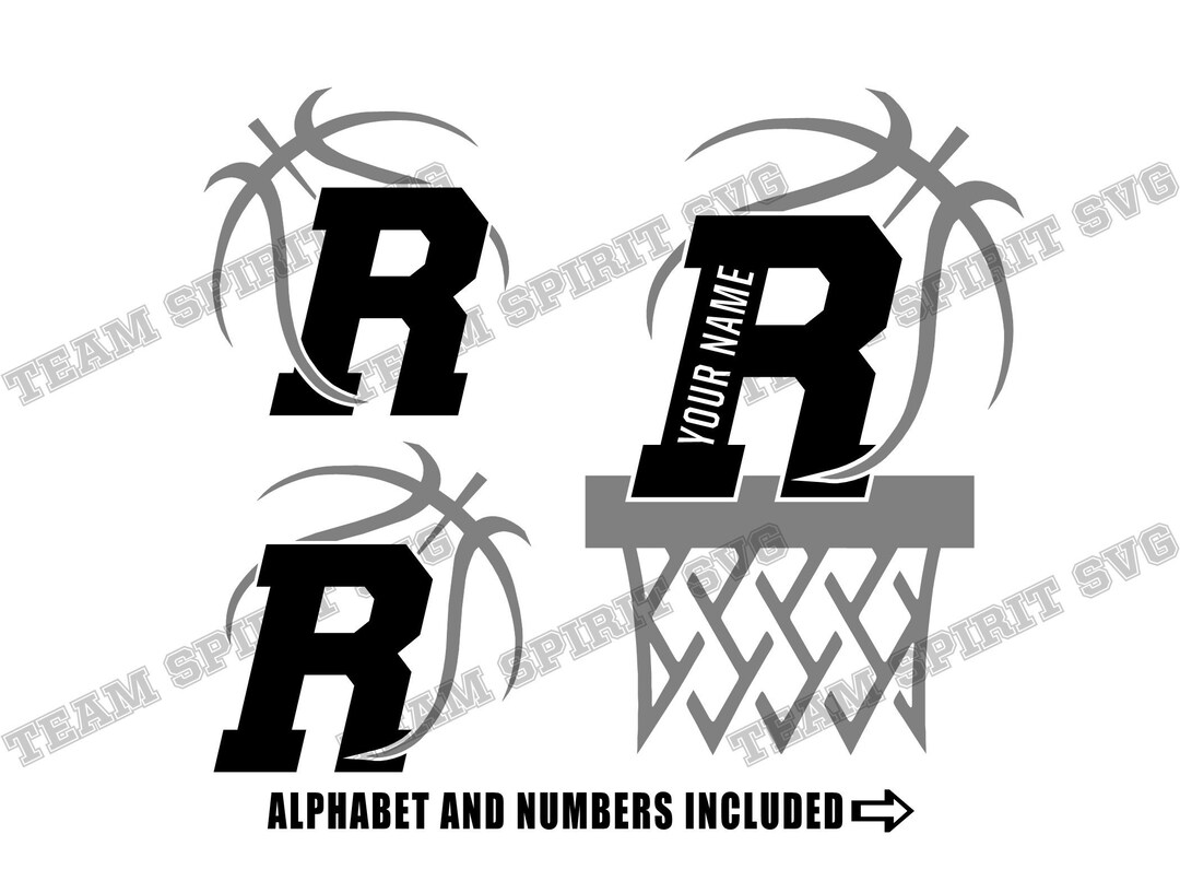 Basketball SVG Basketball Letter R Download File Basketball Net DXF EPS ...