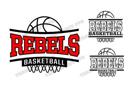 Rebels Basketball Net SVG Download Files DXF EPS - Etsy