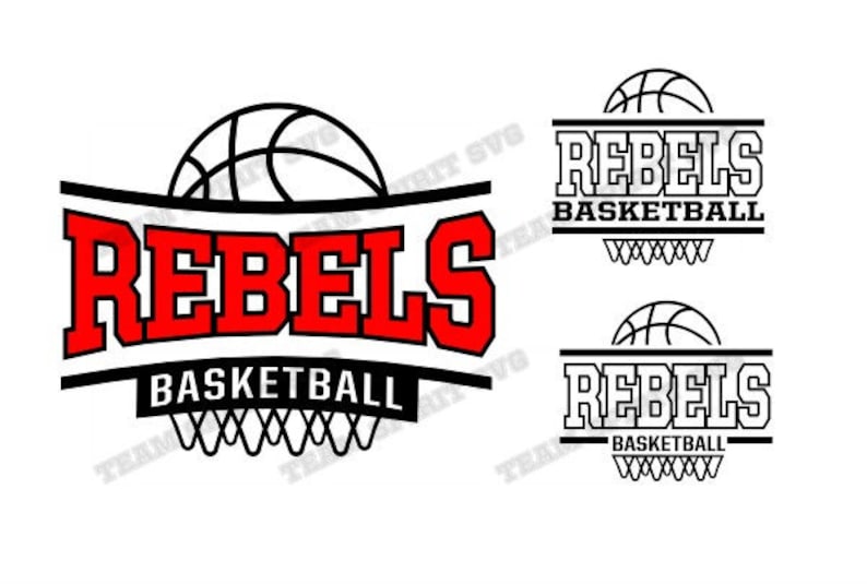 Rebels Basketball Net SVG Download Files - DXF, EPS, Silhouette Studio ...
