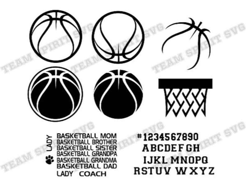 Bulldog Basketball SVG Bundle Basketball Net Download File DXF EPS Png ...