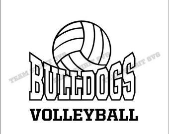 Bulldogs 2 Volleyball Download Files SVG DXF EPS | Etsy