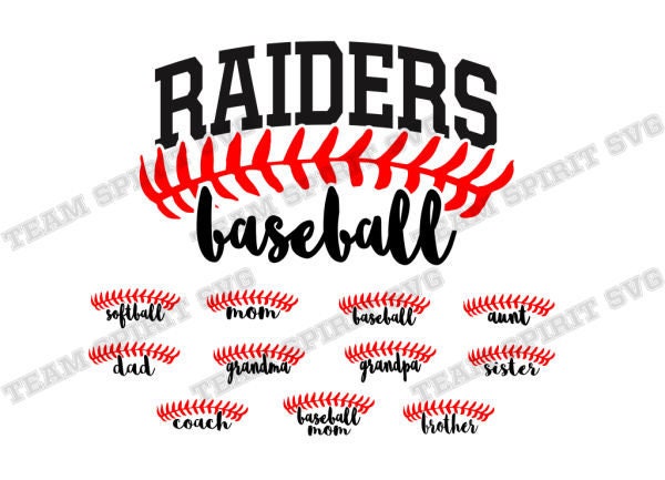 Baseball SVG Raiders Svg Baseball Laces Download File Dxf Eps ...
