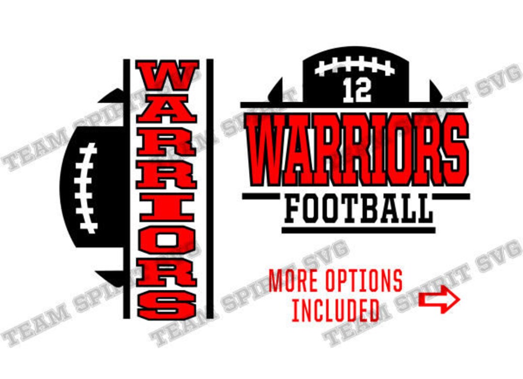 Warriors Football SVG Football Family Download Files DXF EPS Studio3 ...