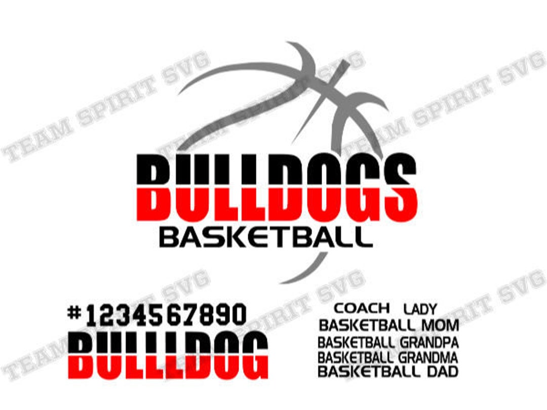 Bulldog Basketball SVG Basketball Download File Png Dxf Eps Silhouette ...