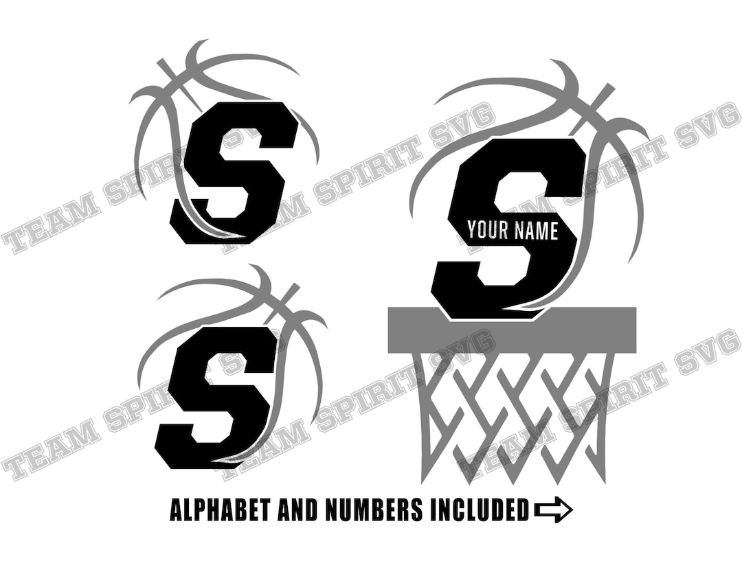 Basketball SVG Basketball Letter S Download File Basketball Net DXF EPS ...
