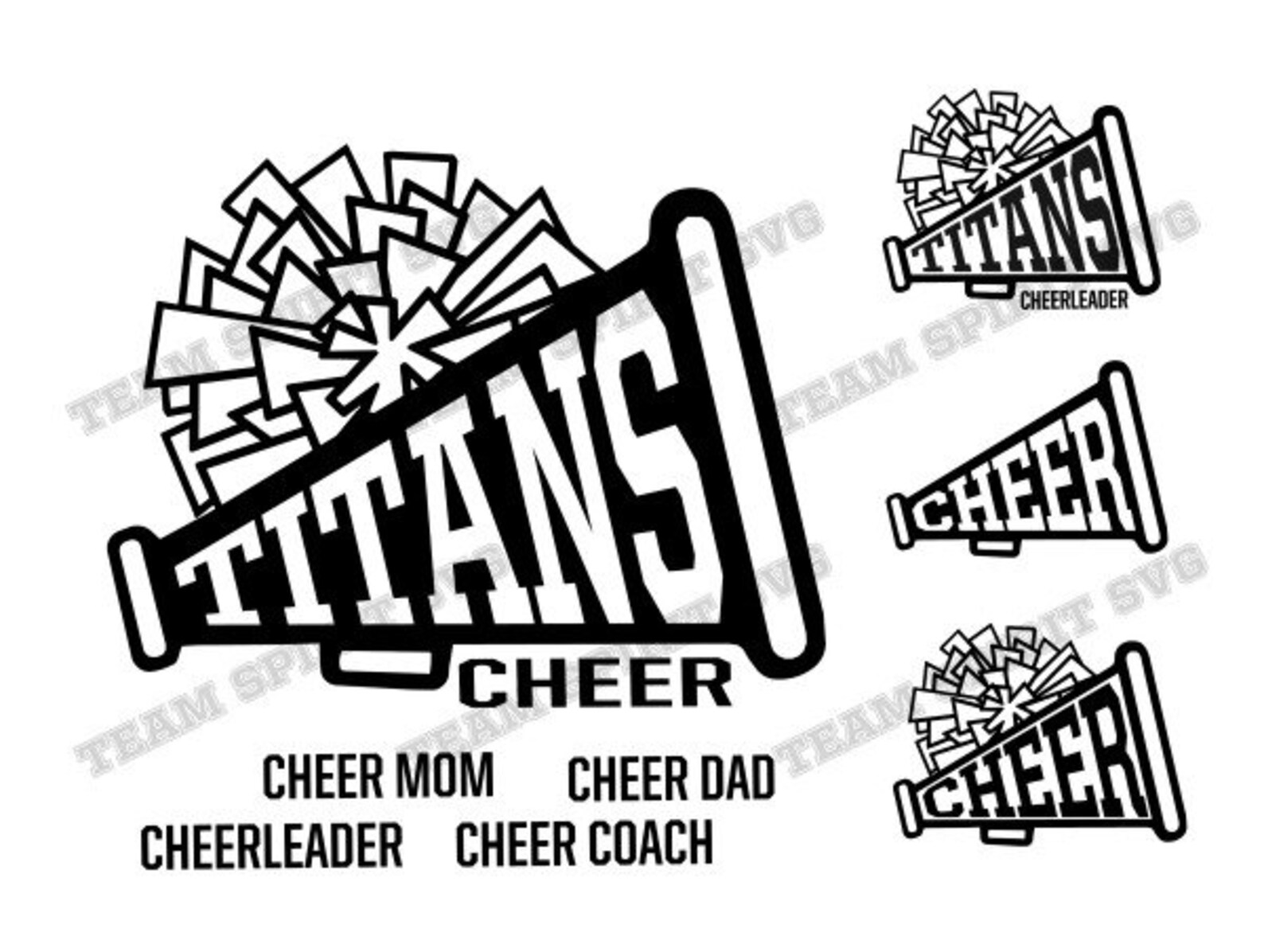 Titans Cheer Megaphone Download Files Cheer Mom SVG DXF EPS | Etsy