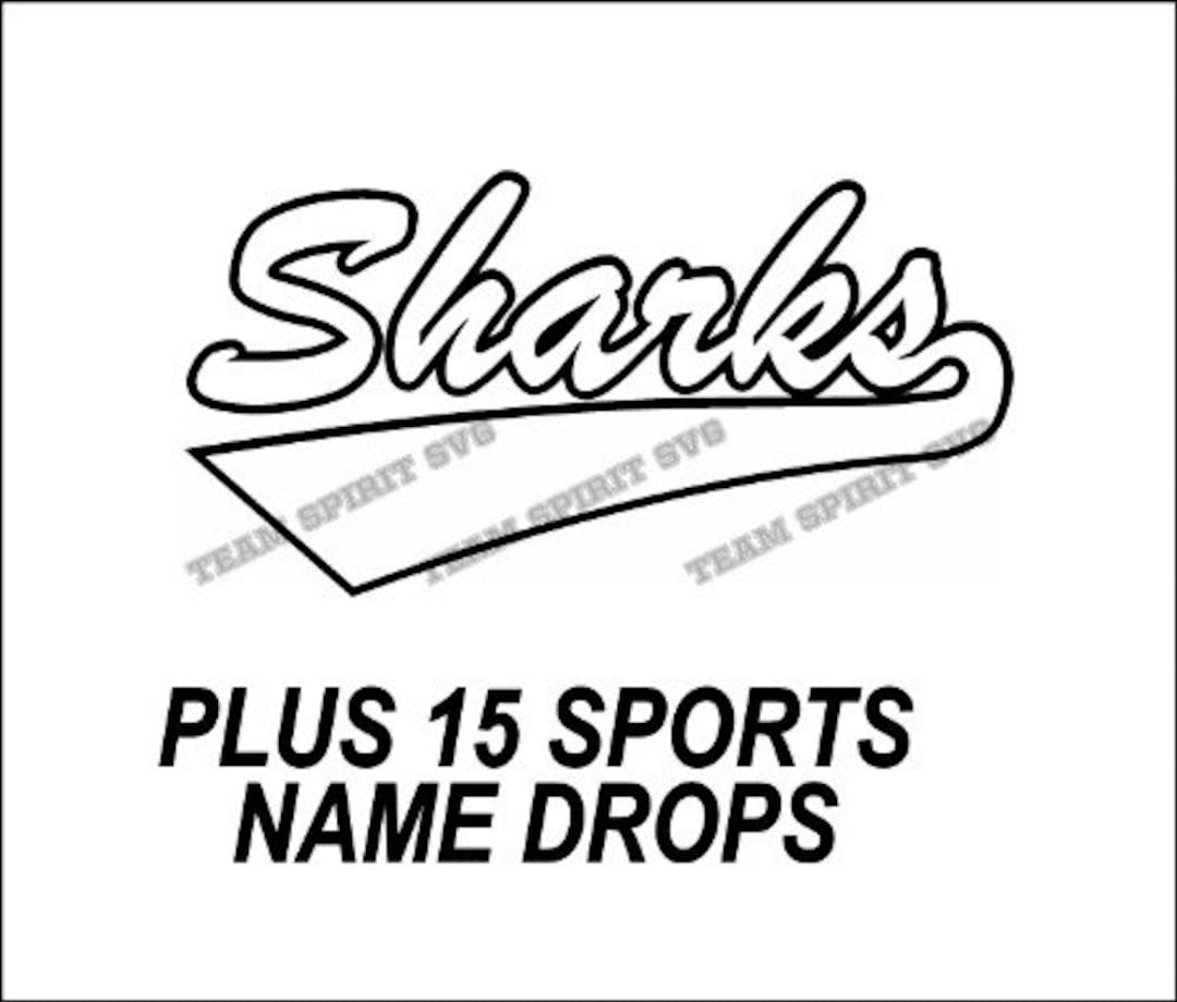 Sharks Swoosh Download Files - SVG, DXF, EPS, Silhouette Studio, Vinyl ...