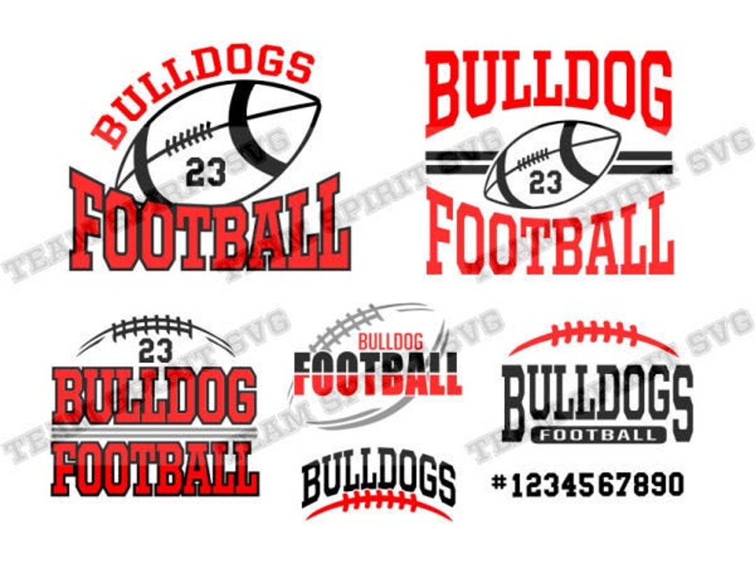 Football SVG Bulldog Football Download File Football DXF, EPS, Studio3 ...