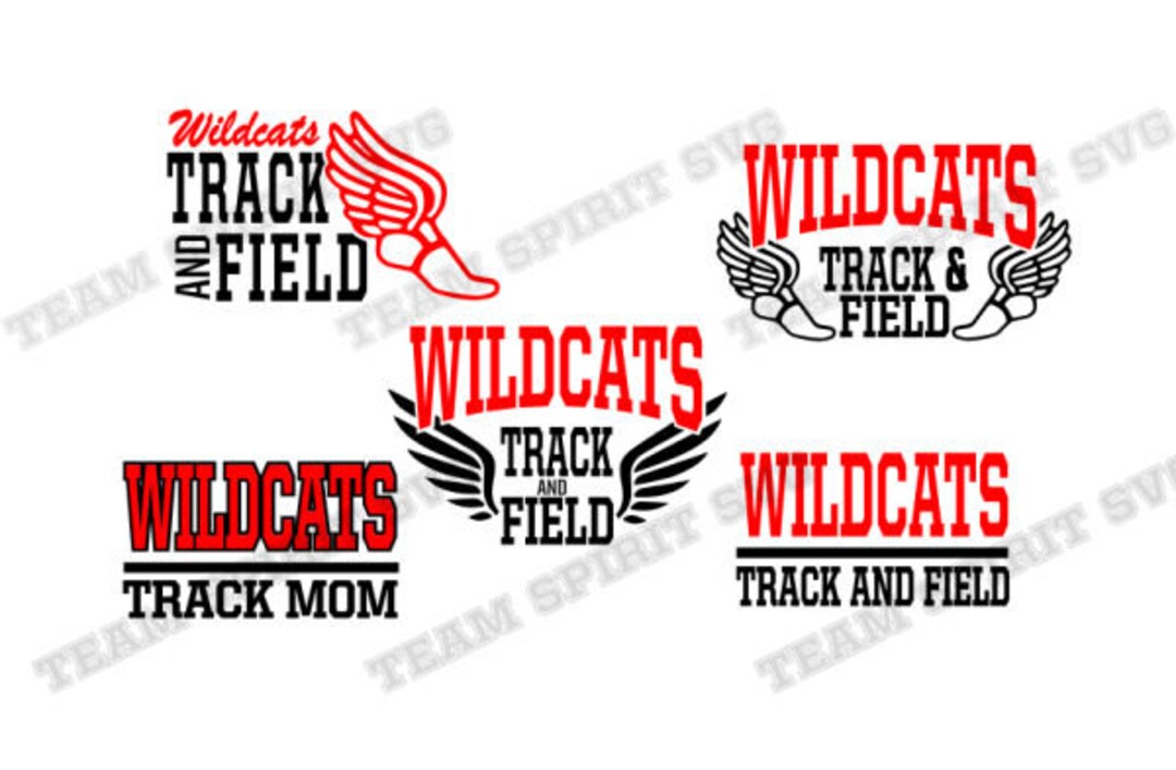 Wildcats Track and Field SVG Track Shoe Download File Track Wings DXF ...