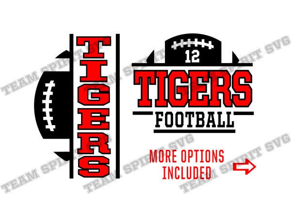 Tigers Football SVG Football Download Files DXF, EPS, Silhouette Studio ...