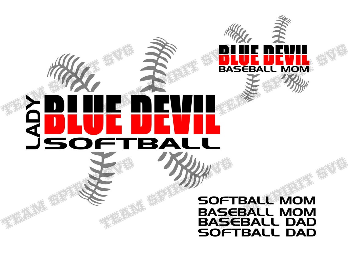 Blue Devils Baseball SVG Softball Laces Stitches Download File | Etsy