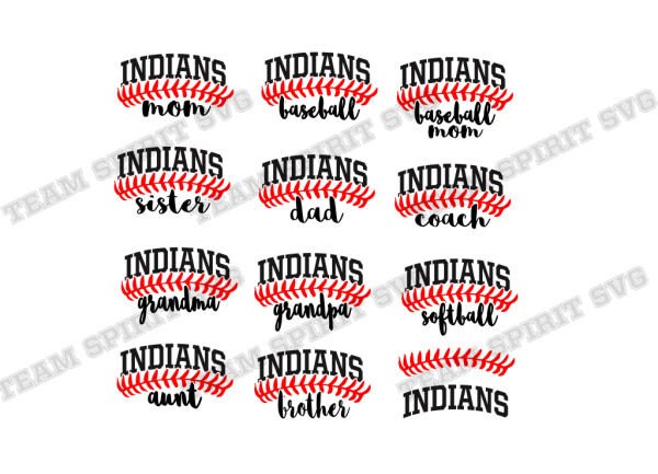 Baseball SVG Indians Svg Baseball Laces Download Files Dxf, Eps ...