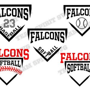 Falcons Baseball SVG Baseball Base Softball Download File Dxf Eps Png ...