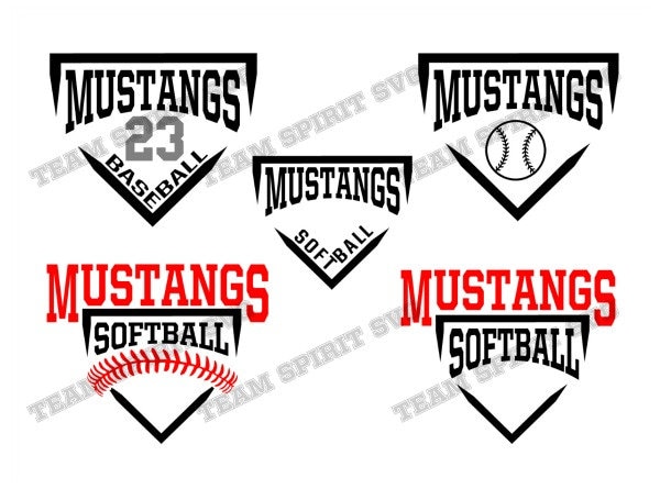 Baseball SVG Mustangs Svg Baseball Base Download File Dxf Eps - Etsy